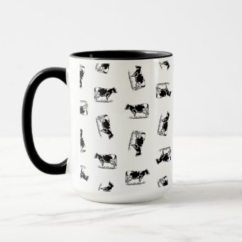 Classic Holstein Cows Art CUSTOM BACKGROUND COLOR Mug | Zazzle