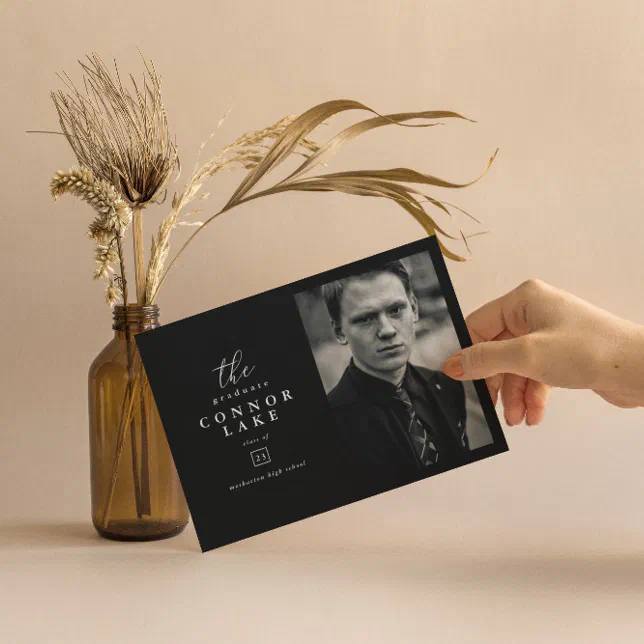 Classic Horizontal Graduation Photo Announcement | Zazzle