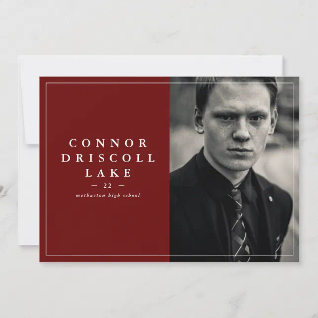 Classic Horizontal Photo Graduation Announcement | Zazzle