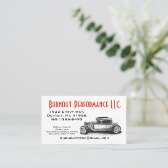 Classic Hot Rod Business Card | Zazzle
