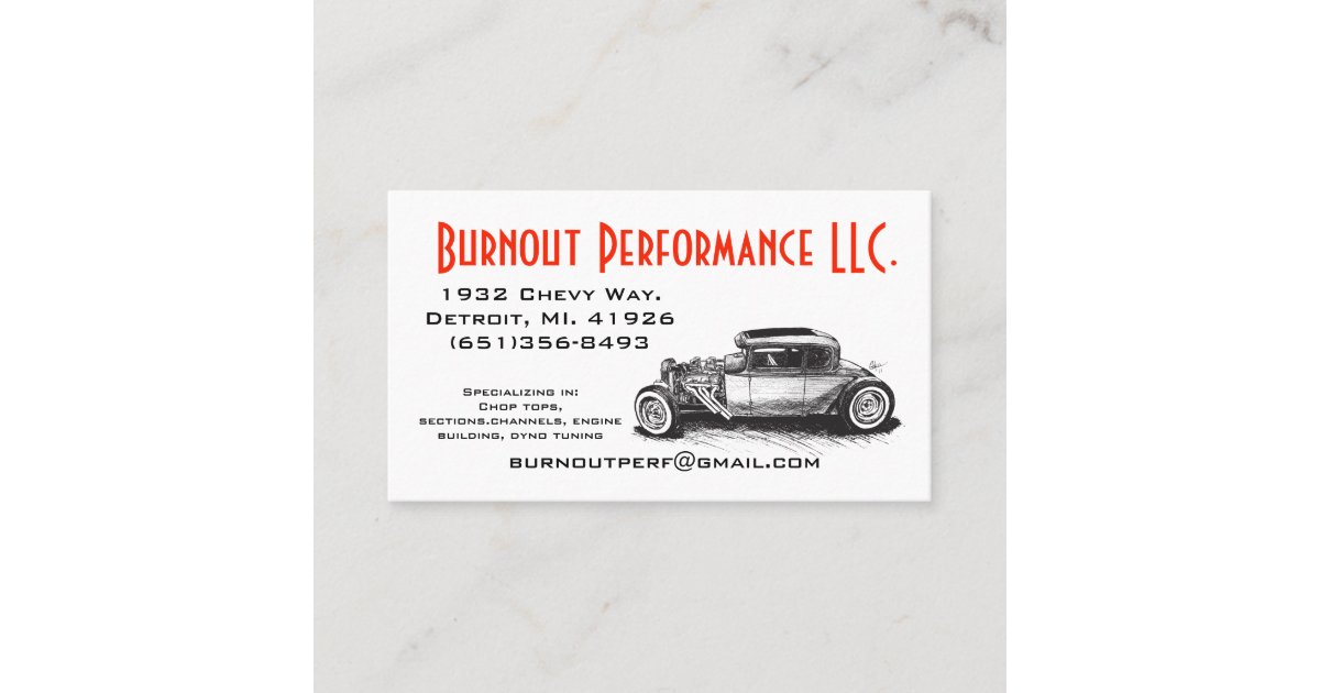 Classic Hot Rod Business Card | Zazzle