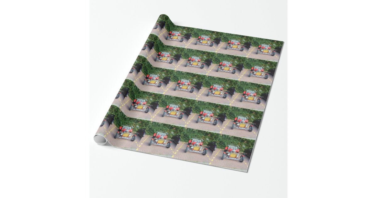 Classic Hot Rod Roadster Wrapping Paper | Zazzle