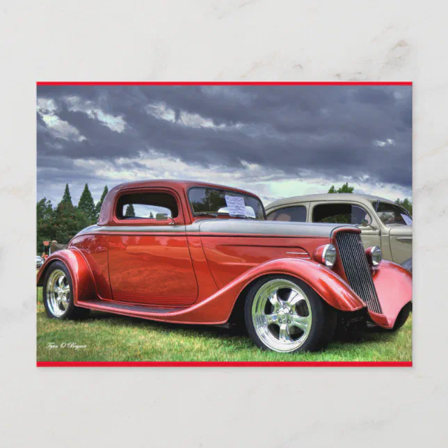 Classic Hotrod Car Postcard | Zazzle