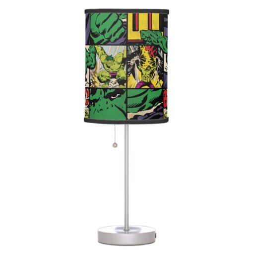 Classic Hulk Comic Book Pattern Table Lamp | Zazzle