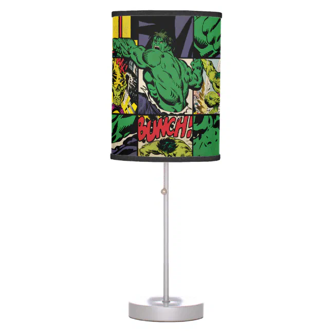 Classic Hulk Comic Book Pattern Table Lamp | Zazzle