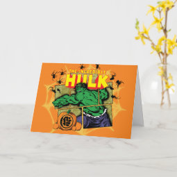 Classic Hulk Halloween Comic Panel Card | Zazzle
