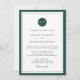 Classic Hunter Green Border Monogram Wedding Invitation | Zazzle