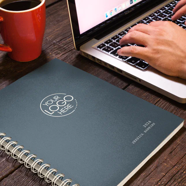Classic Indigo-Navy Blue Modern Logo Weekly Planner | Zazzle
