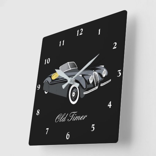 Classic Jaguar Car 'Old Timer' Wall Clock | Zazzle