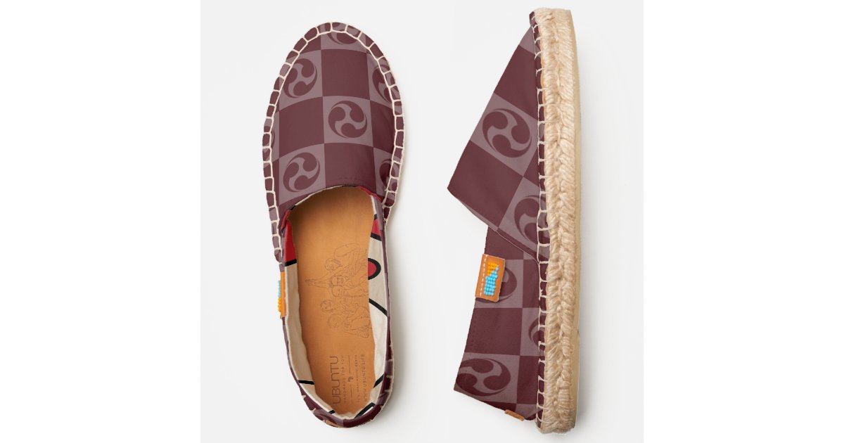 Classic Japanese Checkerboard Mitsudomoe Pattern Espadrilles | Zazzle