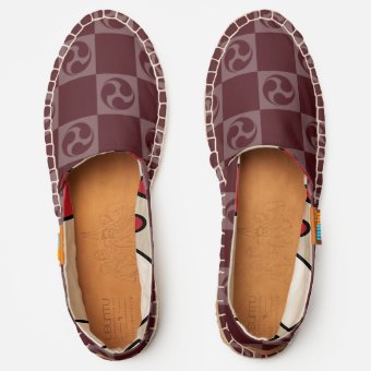 Classic Japanese Checkerboard Mitsudomoe Pattern Espadrilles | Zazzle
