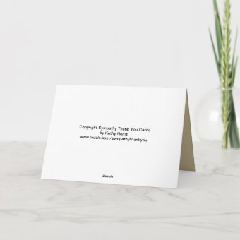 Classic Jewish Sympathy Thank You Card | Zazzle