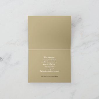 Classic Jewish Sympathy Thank You Note Card | Zazzle