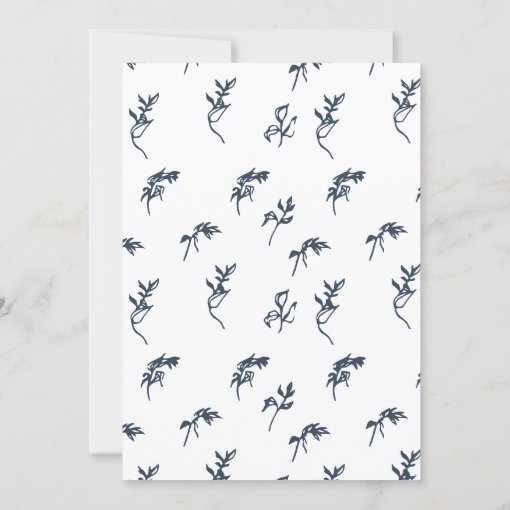 classic leafy crest wedding navy blue monogram invitation | Zazzle