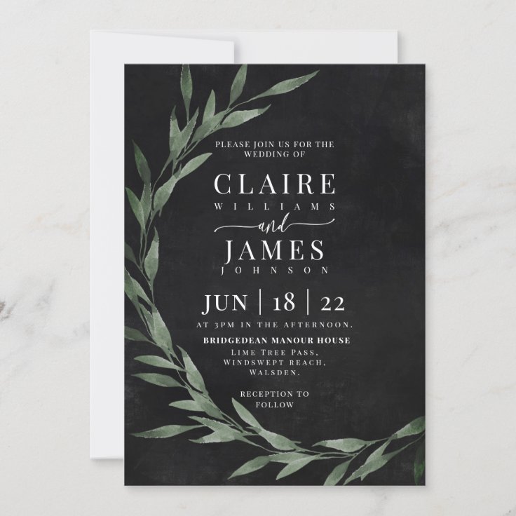 Classic Leaves dreamy drama, Invitation | Zazzle