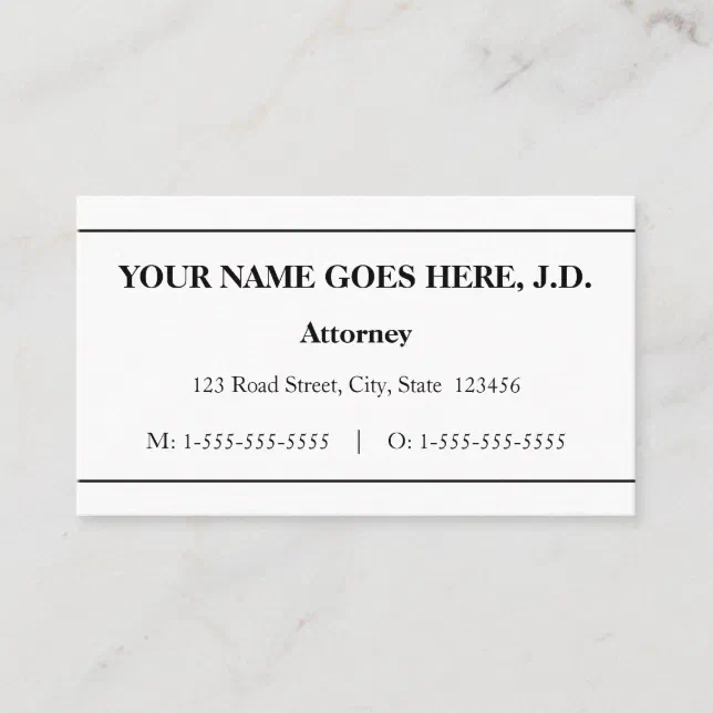 Classic, Legal Professional Business Card | Zazzle