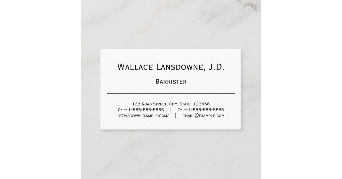 Classic Legal Professional Business Card | Zazzle