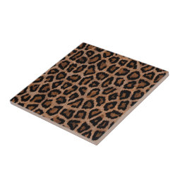 Classic Leopard Pattern Animal Print Ceramic Tile | Zazzle