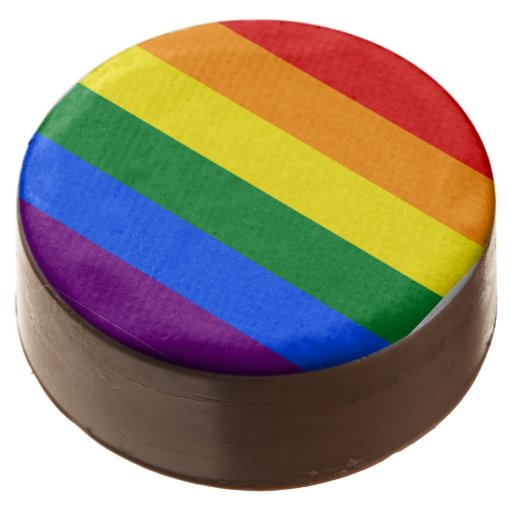 Classic LGBTQ Gay Pride Rainbow Flag Chocolate Covered Oreo | Zazzle