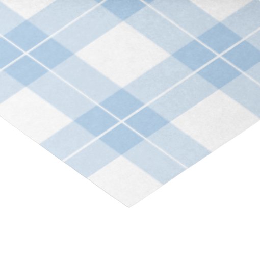 Classic Light Blue and White Plaid Pattern Tissue Paper | Zazzle