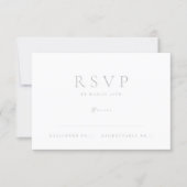 Classic Light Grey Elegant Modern Style Wedding RSVP Card | Zazzle
