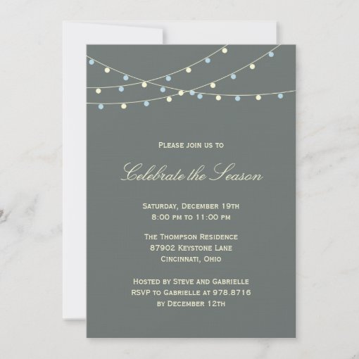 Classic Lights Holiday Party Invitation | Zazzle