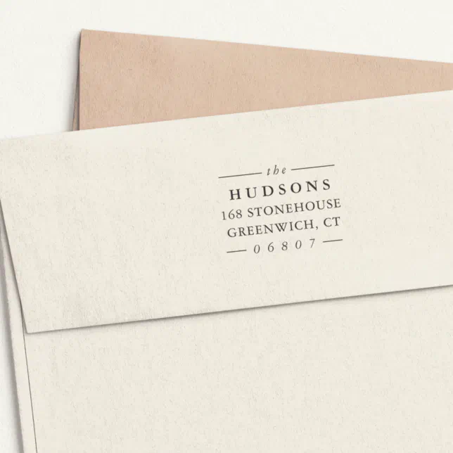 Classic Lines Return Address Self-inking Stamp | Zazzle