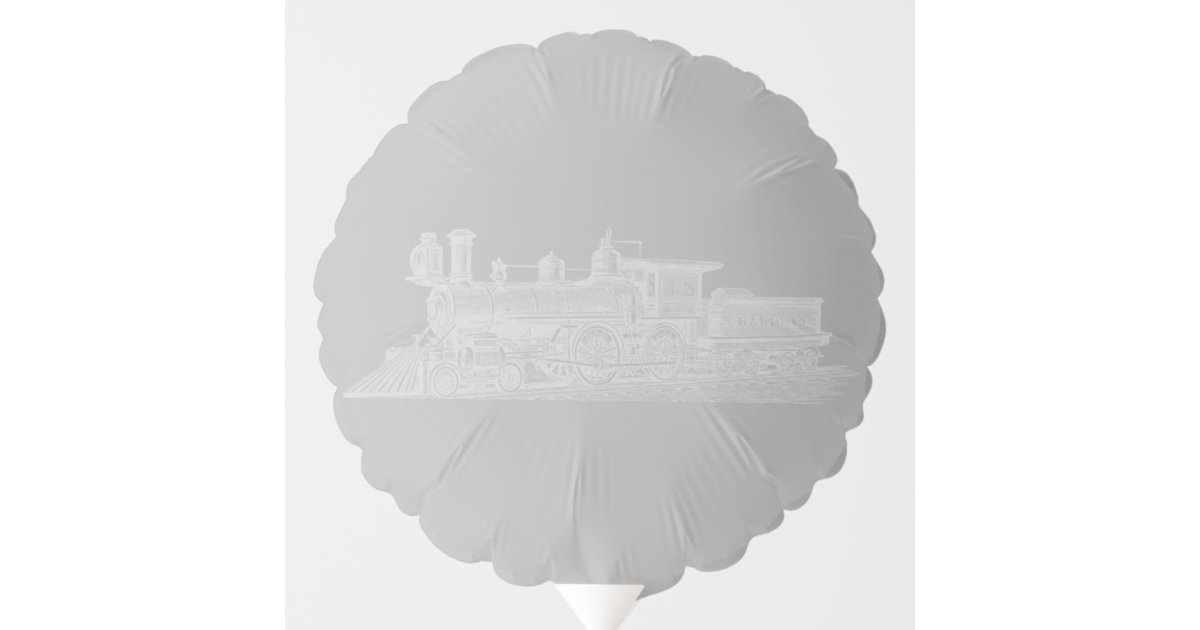 Classic Locomotive Train CUSTOM COLOR Balloon | Zazzle