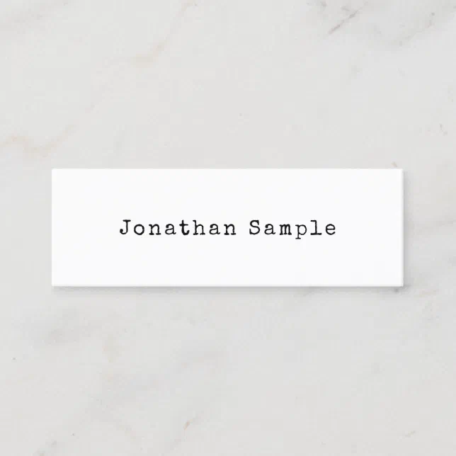 Classic Look Design Minimalist Plain Trendy Retro Mini Business Card ...