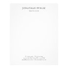 Classic Elegant Simple Design White Nostalgic Look Letterhead | Zazzle.com