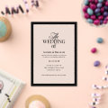 Classic Luxe | Elegant Black Frame Wedding Acrylic Invitations | Zazzle