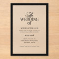 Classic Luxe | Elegant Black Frame Wedding Acrylic Invitations | Zazzle