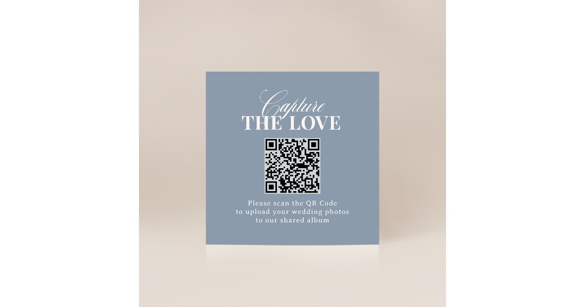Classic Luxe | QR Code Wedding Capture the Love Enclosure Card | Zazzle