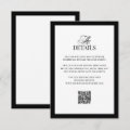Classic Luxe | QR Code Wedding Guest Details Enclosure Card | Zazzle