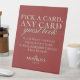 Classic Luxury Red Green Playing Card Guest Book Pedestal Sign | Zazzle