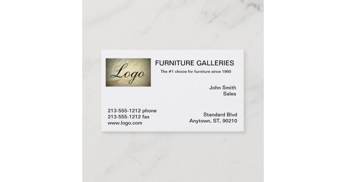 Classic Marble Logo Business Cards | Zazzle