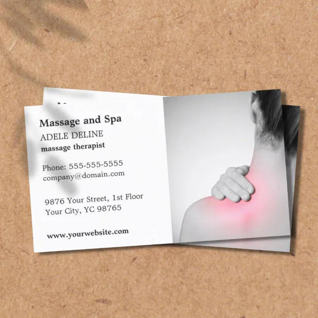 Classic Massage Therapist Business Card Template | Zazzle