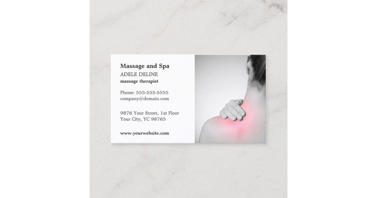 Classic Massage Therapist Business Card Template | Zazzle.com