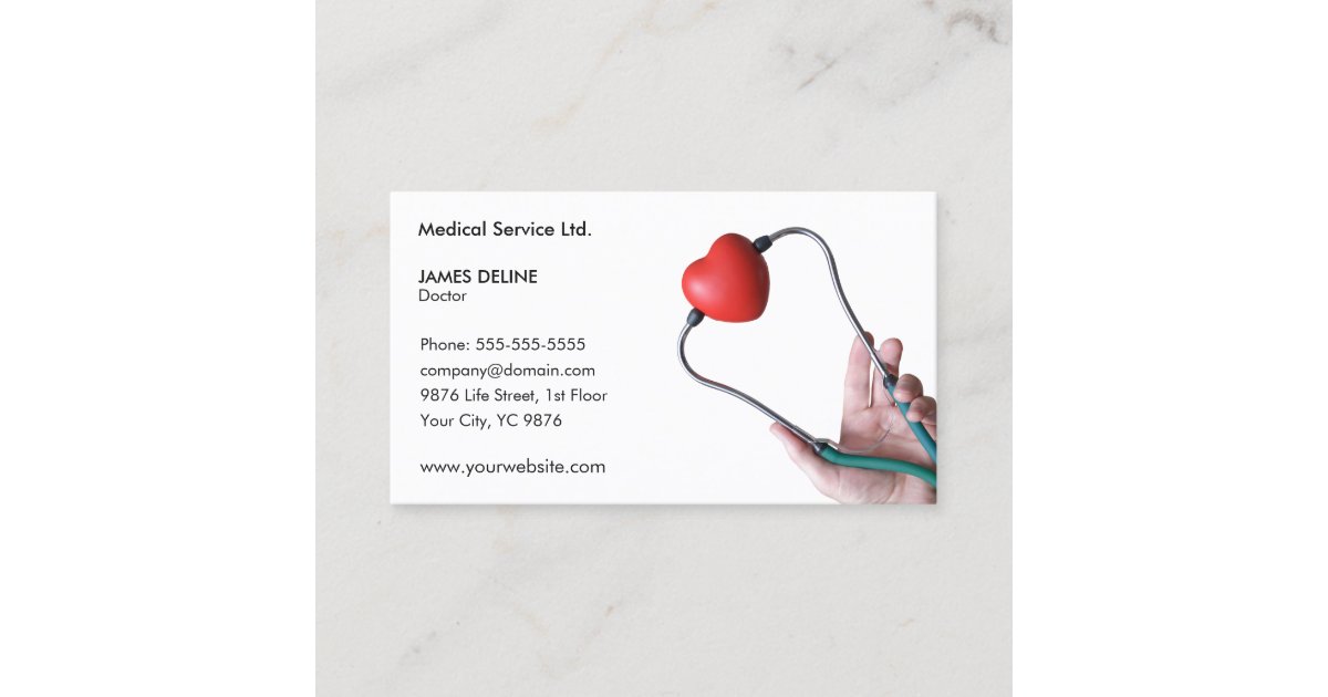 Classic Medical Doctor Business Card Template | Zazzle