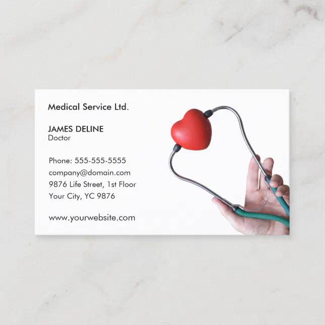 Classic Medical Doctor Business Card Template | Zazzle