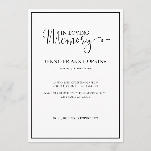 Death Anniversary Invitations | Zazzle
