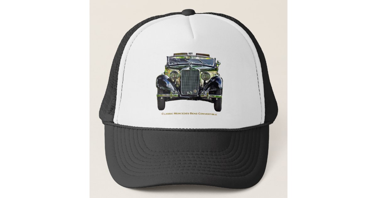 Classic Mercedes Benz Convertible Trucker Hat | Zazzle