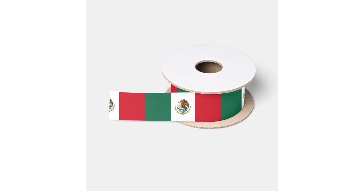 Classic Mexican Flag Satin Ribbon | Zazzle