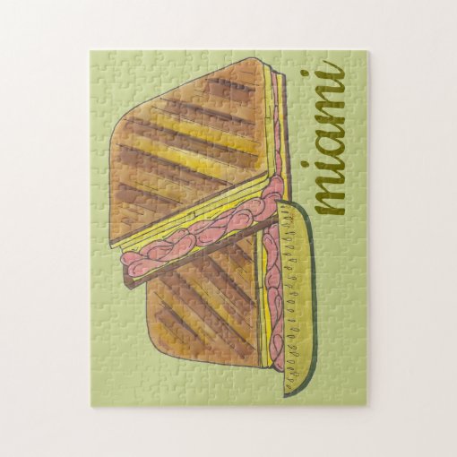 Classic Miami Cuban Sandwich Ham Pork Swiss Cheese Jigsaw Puzzle | Zazzle