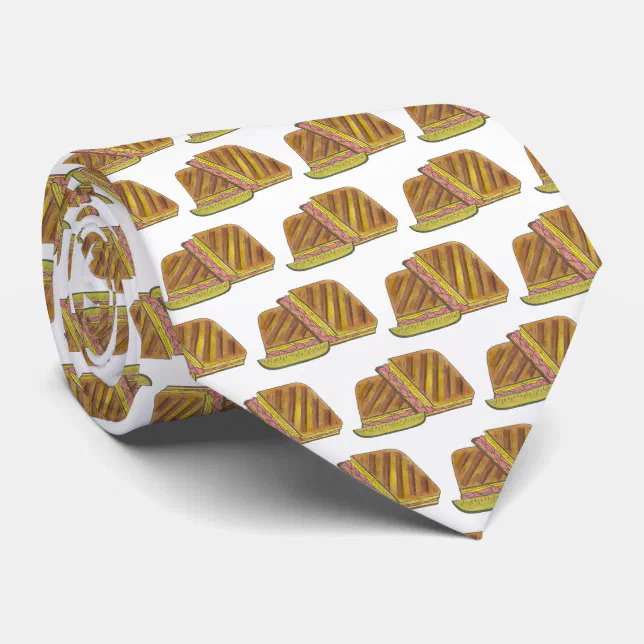 Classic Miami Cuban Sandwich Ham Pork Swiss Cheese Neck Tie | Zazzle