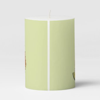 Classic Miami Cuban Sandwich Ham Pork Swiss Cheese Pillar Candle | Zazzle