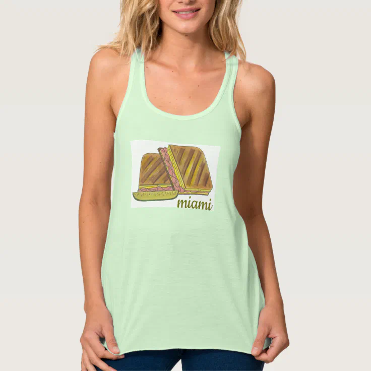 Classic Miami Cuban Sandwich Ham Pork Swiss Cheese Tank Top | Zazzle