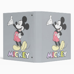 Classic Mickey 3 Ring Binder | Zazzle