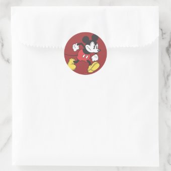 Classic Mickey | Angry Classic Round Sticker | Zazzle