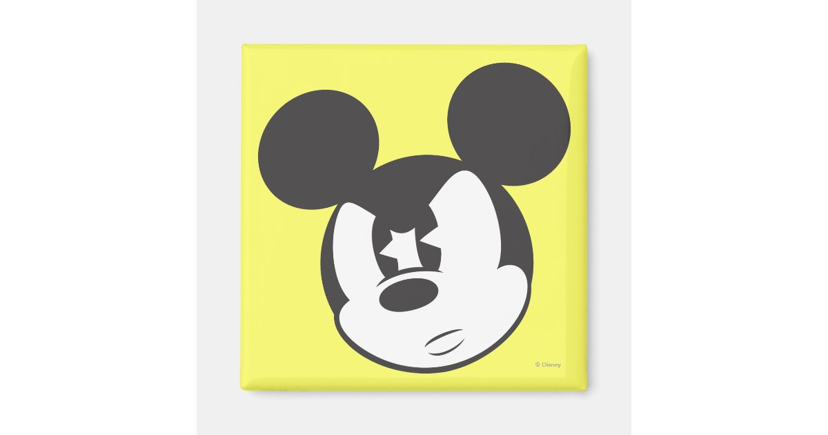 Classic Mickey | Angry Head Magnet | Zazzle
